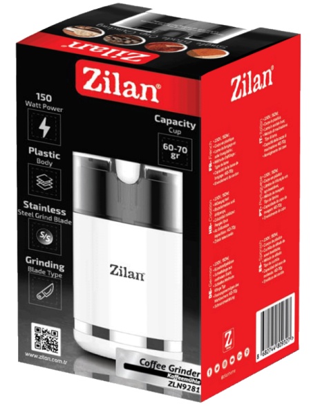 Zilan ZLN9281 Mlin za kafu, Beli 150W