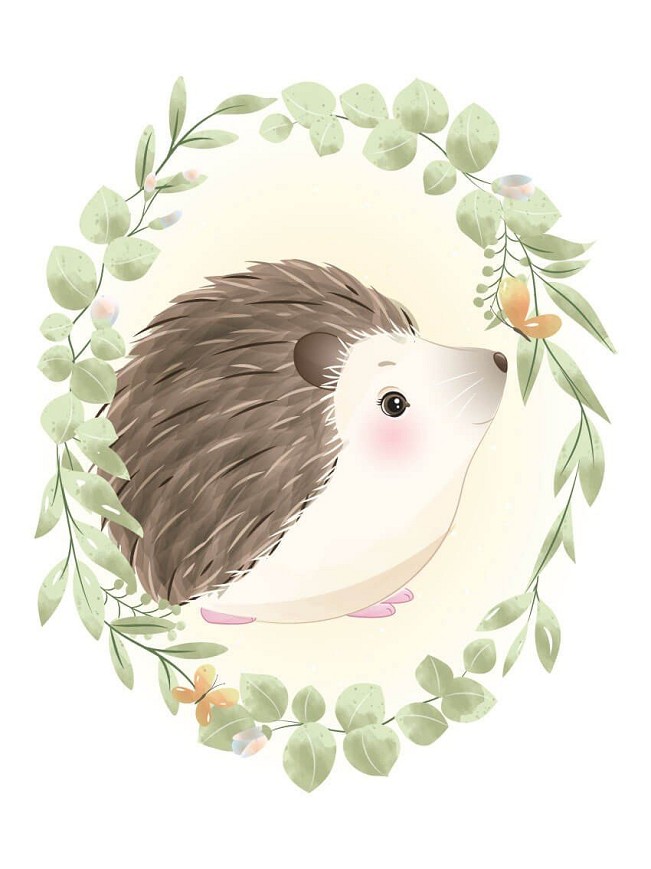 HEDGEHOG WITH FLORAL
