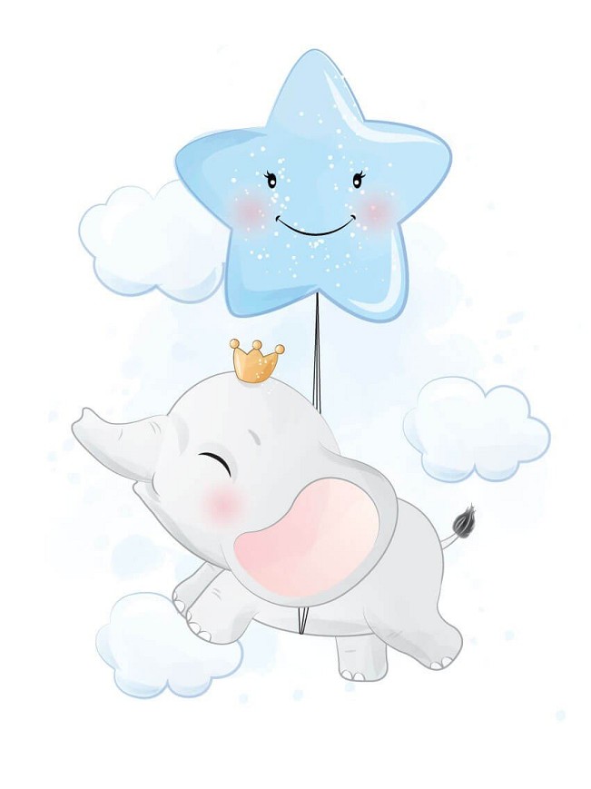 CUTE LITTLE ELEPHANT PRINC