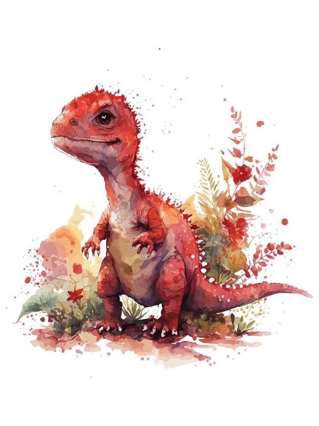 RED SMALL DINOSAUR