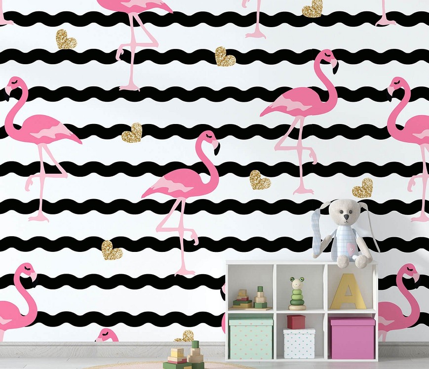 TROPICAL PATTERN FLAMINGO
