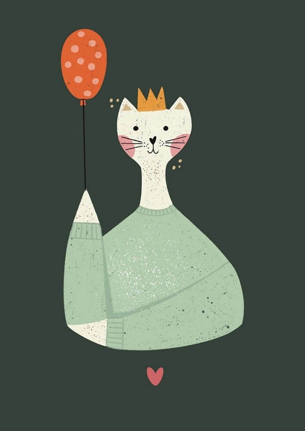 CAT WITH BALLOON - ANNAMARIA BAKOŠ