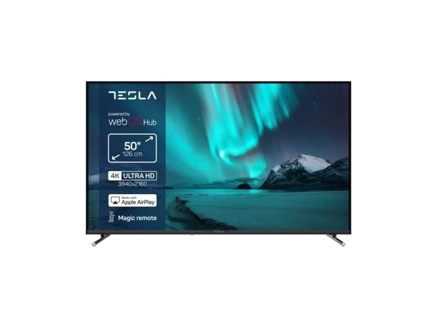 SMART LED TV 50 Tesla 50E655BUW 3840x2160/UHD/4K/DVB-T2/S2/C/Frameless/WebOS