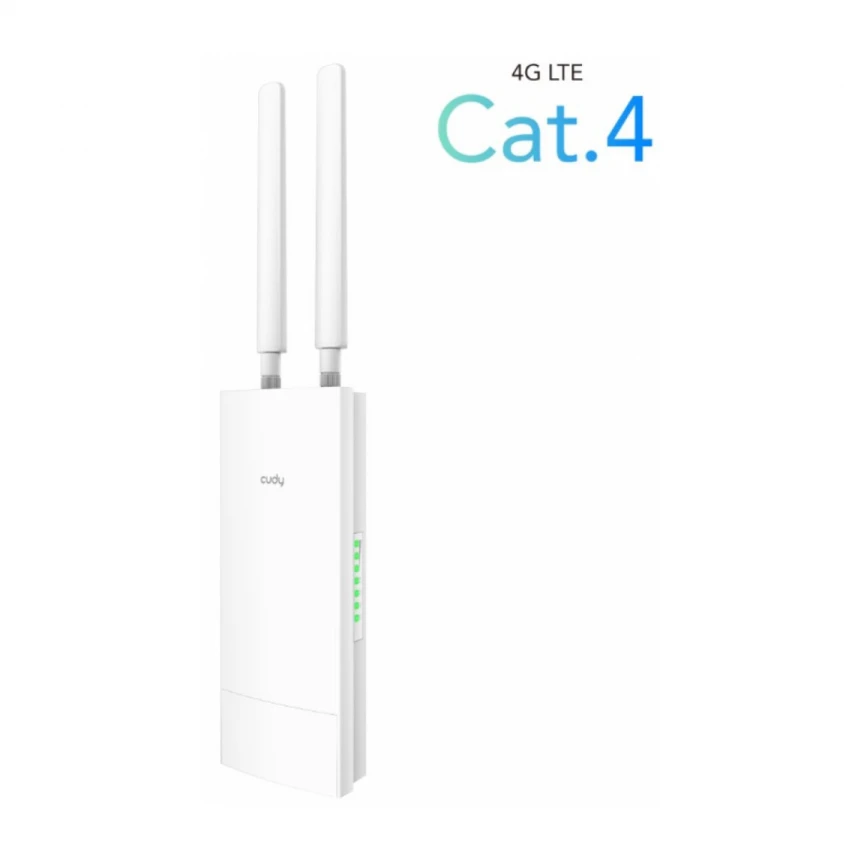 Cudy LT400 Outdoor 4G LTE Cat 4 N300 Wi-Fi Router, Nano SIM Slot, 10/100Mbps WAN/LAN