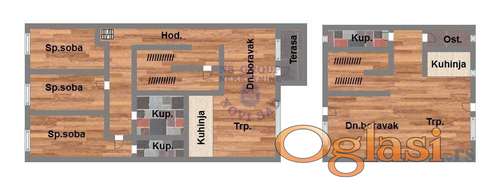 Petosoban stan na Telepu 136m2