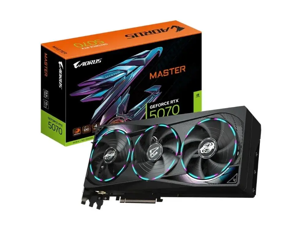 Gigabyte Grafička karta, RTX 5070 Master, 12, 192-bit, GV-N5070AORUS M-12GD Rev. 1.0