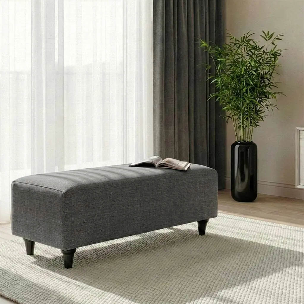 Atelier del Sofa Kanabe Flavia, 120 x 50 x 40 cm, Siva