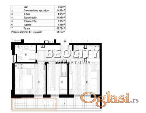 Surčin, Radiofar, Autoput za Zagreb, 2.0, 61m2