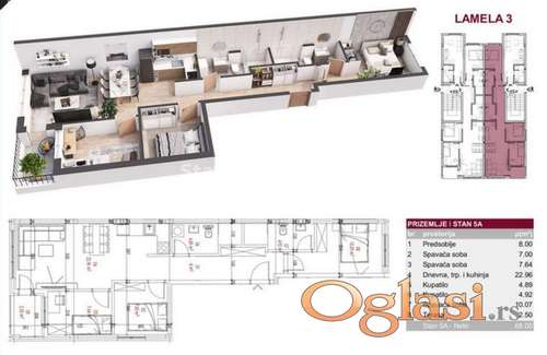 Petrovaradin-Veliki Četvorosoban stan 68 m2 u Izgradnji-povrat Pdv-065/385 8880