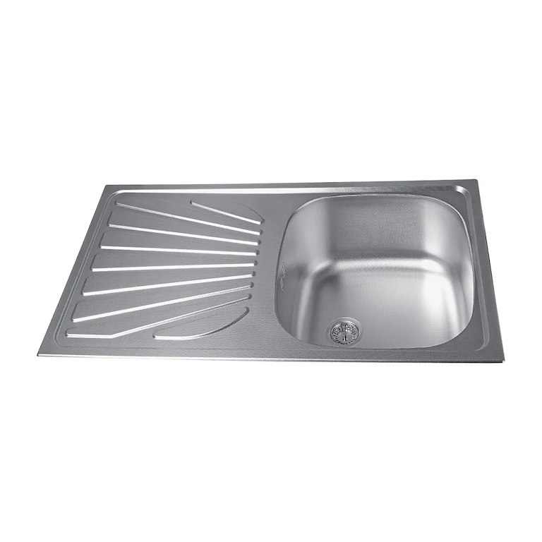 Metalac Luna Flex Usadna jednodelna sudopera, Univerzalna, Inox, O 90, 770×435 mm
