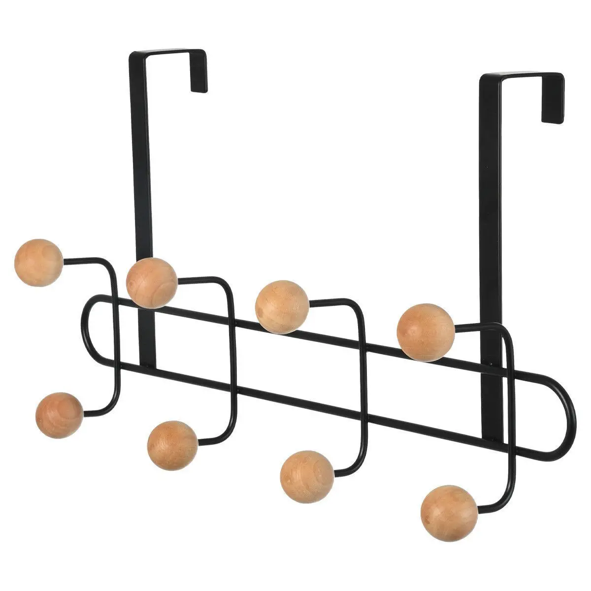 ESTIA ES02-18306 Čiviluk za vrata sa 8 kukica metal crni