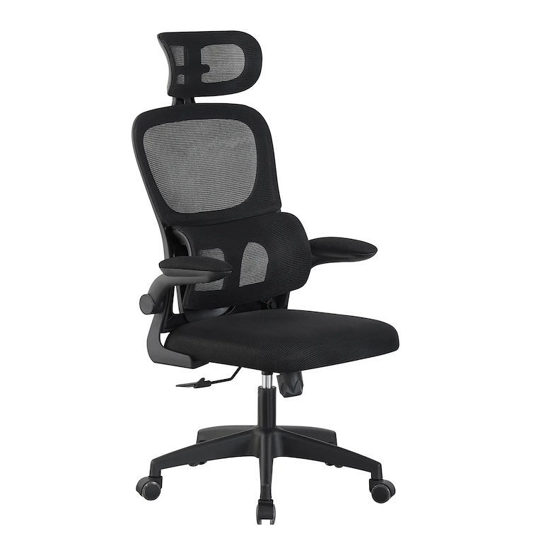 Kancelarijska ergonomska stolica MC 029 ERGOTRON 2, Crna, lumbalna podrška