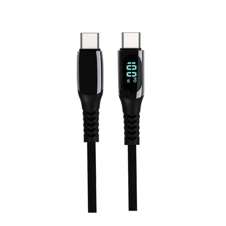 USB kabel LEMI, 100W, Digital Display, pleteni