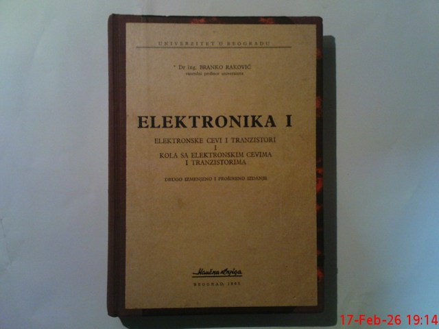 DR. INZ . BRANKO RAKOVIC -  ELEKTRONIKA  I
