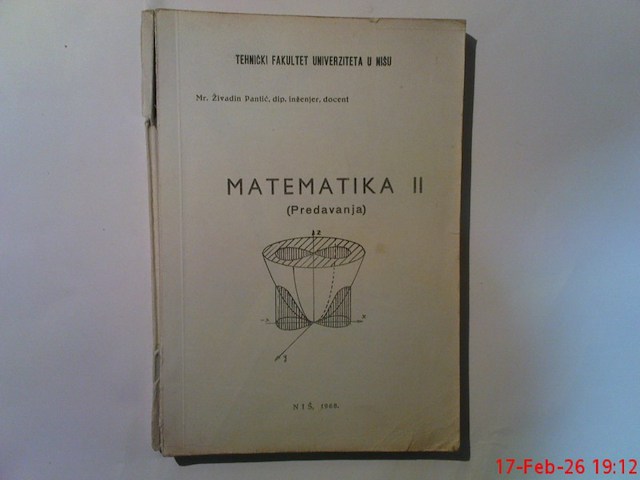 MR. ZIVADIN PANTIC -  MATEMEATIKA II