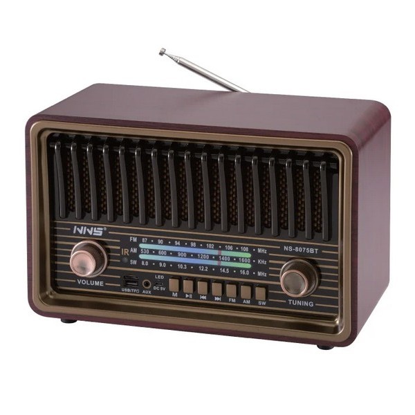 RETRO RADIO NS-8075BT/B 4in1 BT+MP3+AUX+RADIO