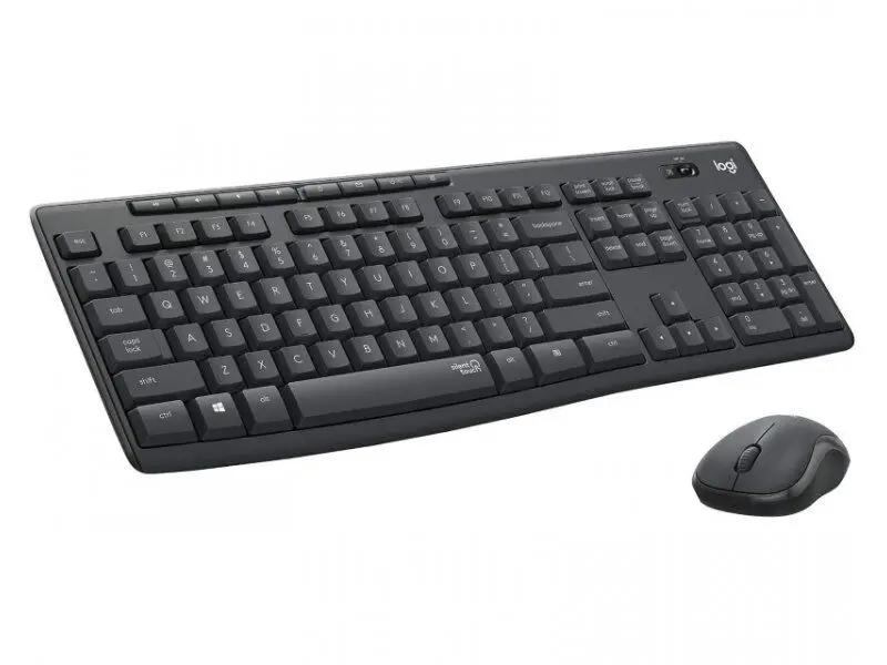 Logitech Tastatura i Miš Mk295, Silent Wireless Combo, Ru Raspored, Crna
