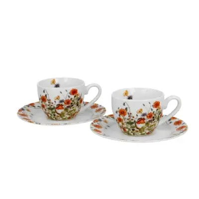 DUO Set šolja sa tacnama Espresso, Wild Bird, 2 para