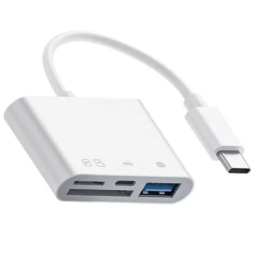 KETTZ Čitač kartica 4 u 1, USB Tip C, 3.0, Beli