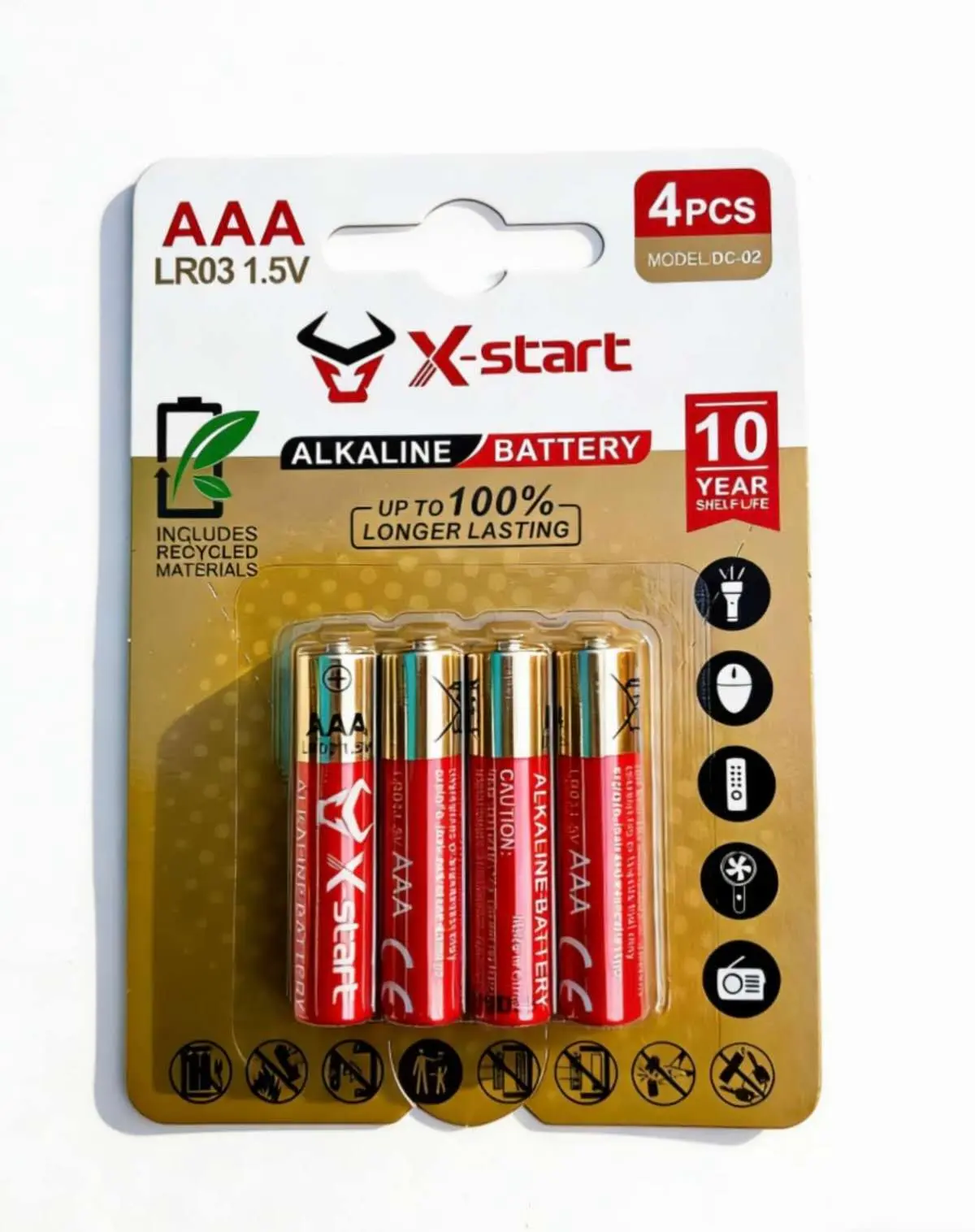 X Start Alkalne Baterije AAA, 1.5 V, 4 komada