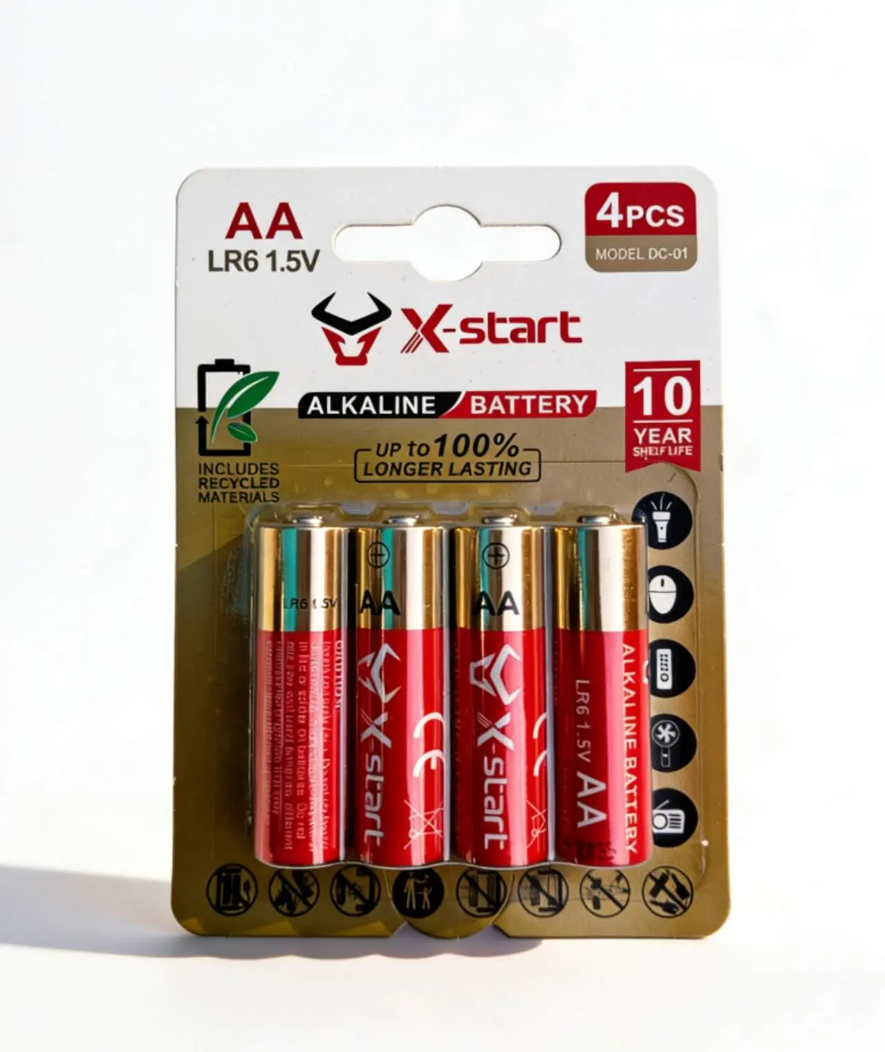 X Start Alkalne Baterije AA, 1.5 V, 4 komada