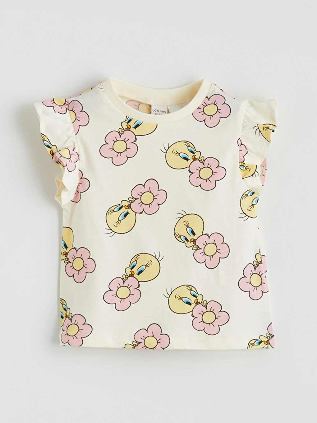 LCW baby Bluza I Šorts Za Bebu Devojčicu Sa Tweety Printom