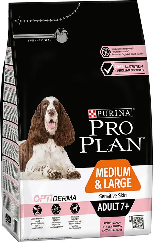 PURINA PRO PLAN Suva hrana za pse srednjih i velikih rasa 7+ osetljive kože sa lososom 3kg