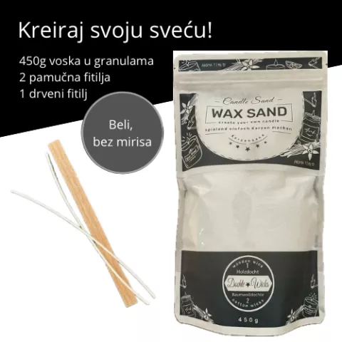 Vosak u granulama 450g - Beli, bez mirisa