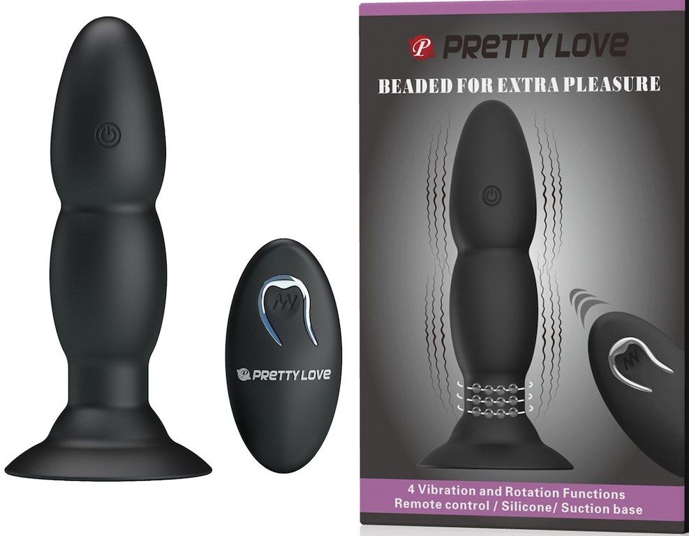 Analni vibrator od silikona na daljinski | Beaded Pleasure