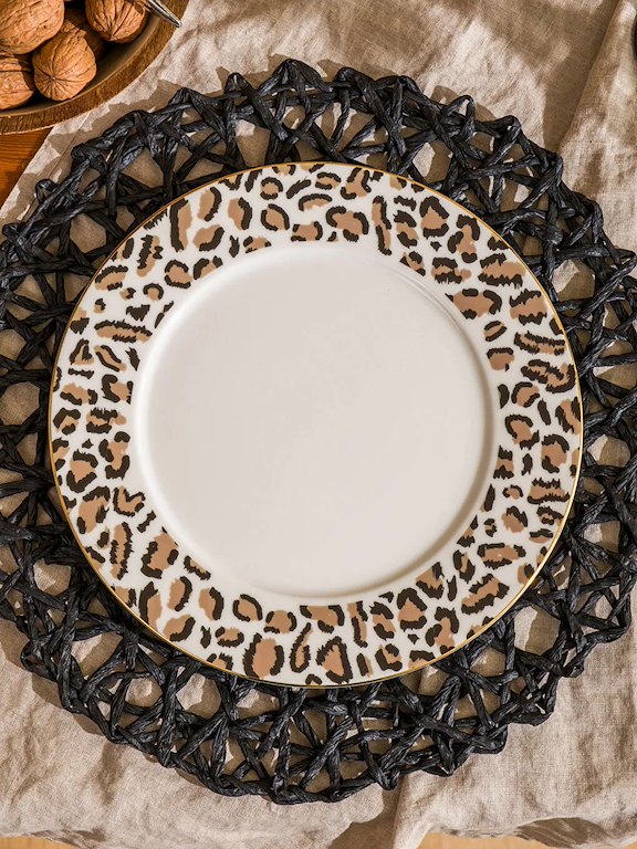 LCW HOME Porcelanski Tanjir Sa Leopard Printom 26 Cm