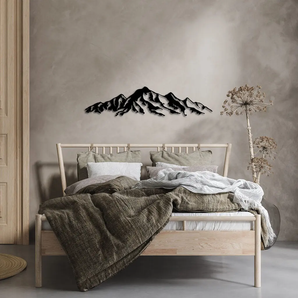 Wallity Zidna dekoracija Mountain-285, 16x68 cm, 1.5 mm, Crna