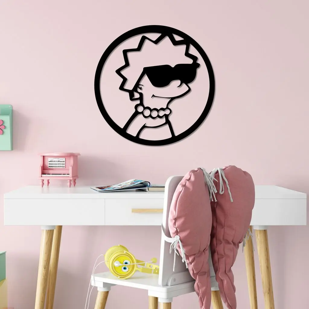 Wallity Zidna dekoracija Simpson 5, 33x33cm, Crna
