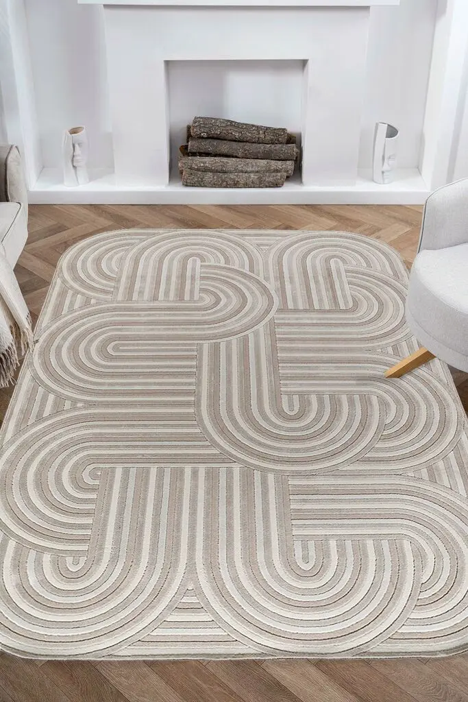 Conceptum Hypnose Tepih Amorf-Ar005, Pravougaoni, 200 x 290 cm, Krem-bež