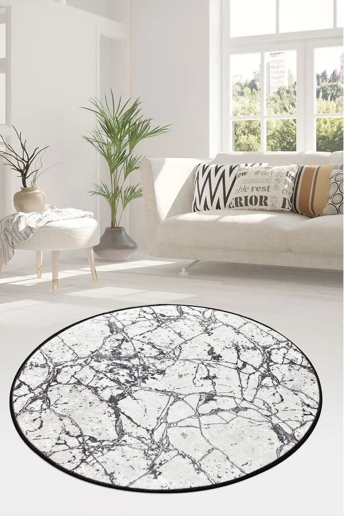 Conceptum Hypnose Tepih Marble, O140cm, Beli