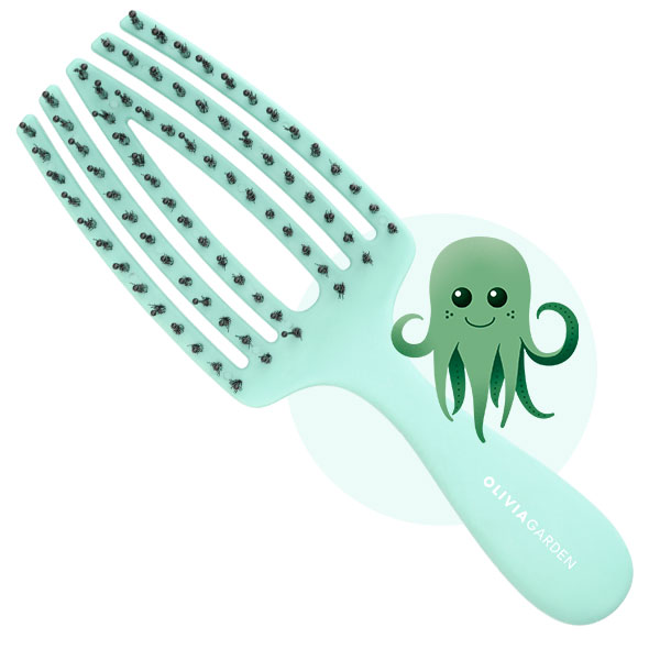 Olivia Garden Fingerbrush Mini Octopus nežno zelena
