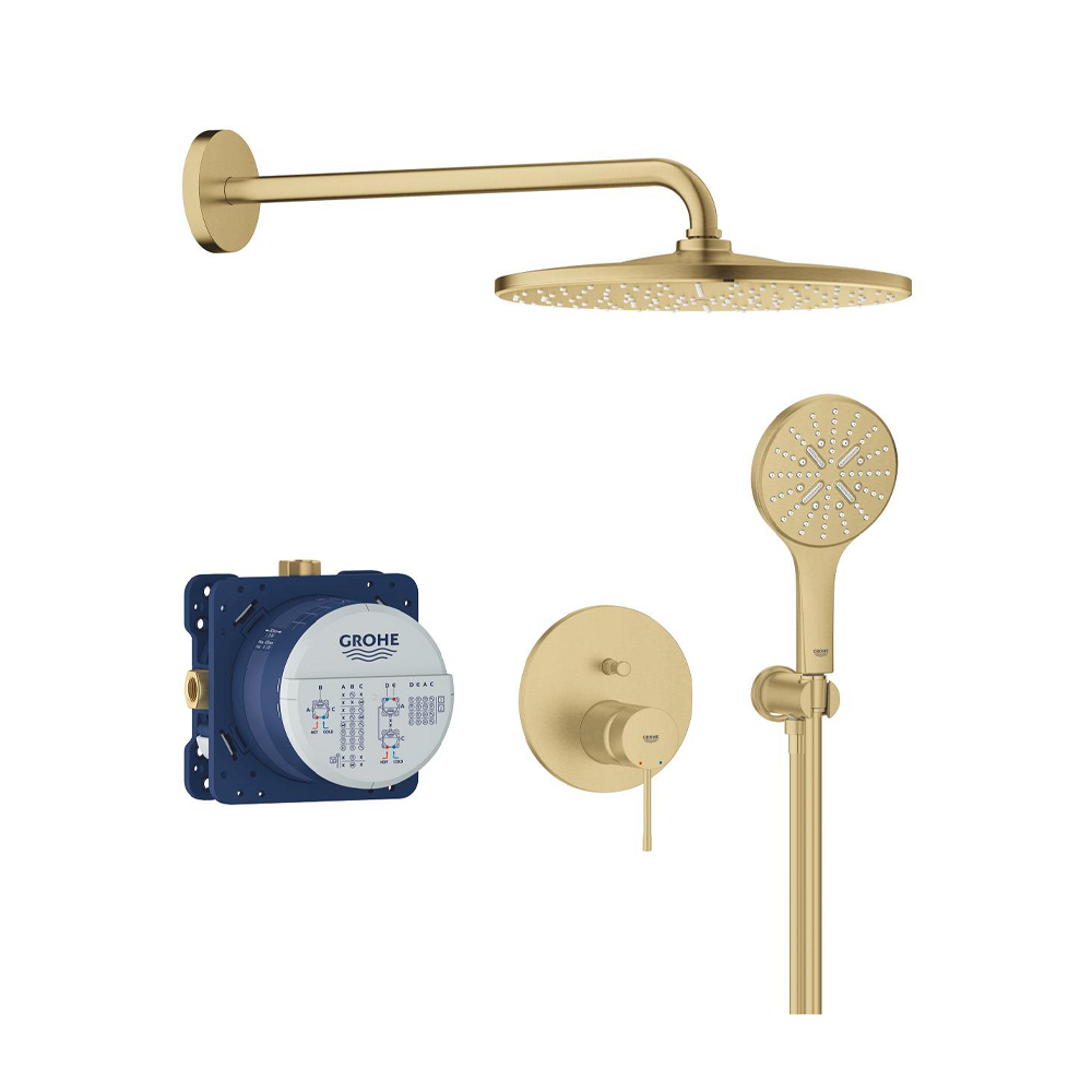 Grohe Essence ugradni tuš sistem sa Rainshower Mono 310 brushed cool sunrise 25287GN0