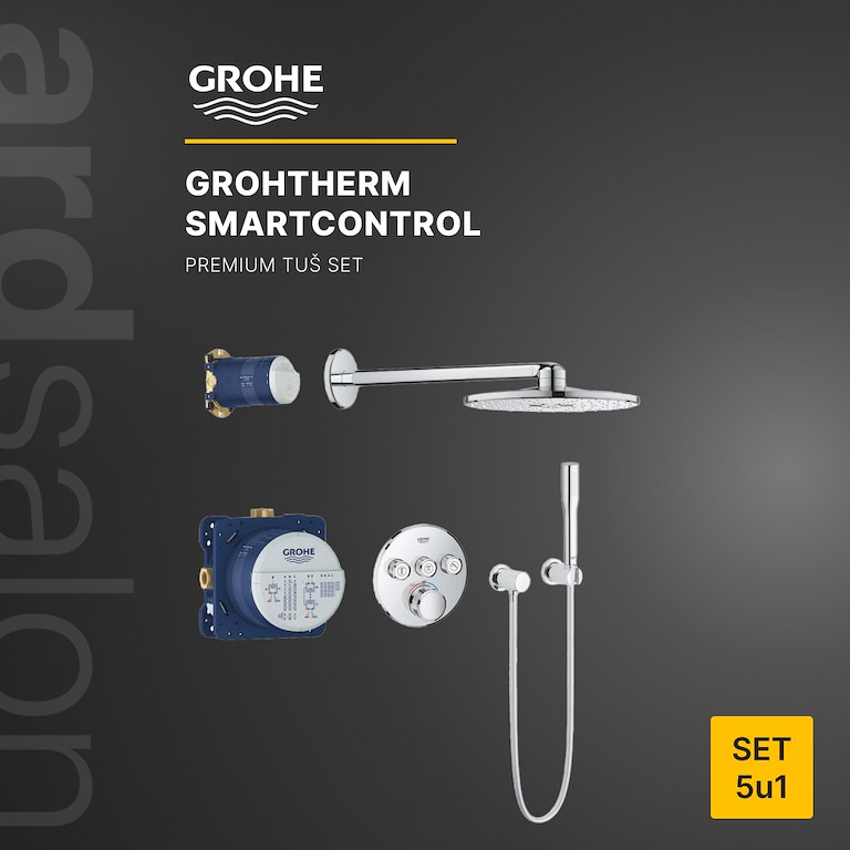 Grohe Grohtherm SmartControl termostatski ugradni set sa okruglom ružom chrome 34705000
