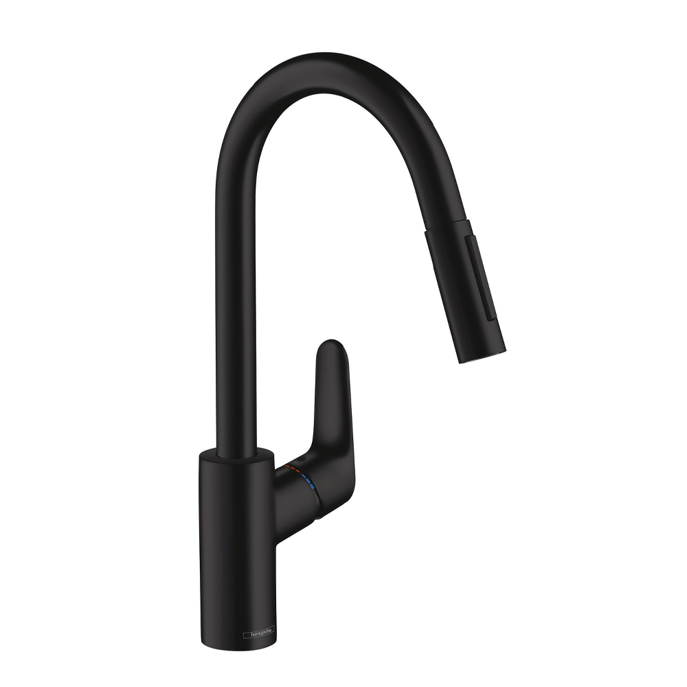 Hansgrohe Focus M41 240 slavina za sudoperu sa izvlačnim tušem Matt Black 31815670