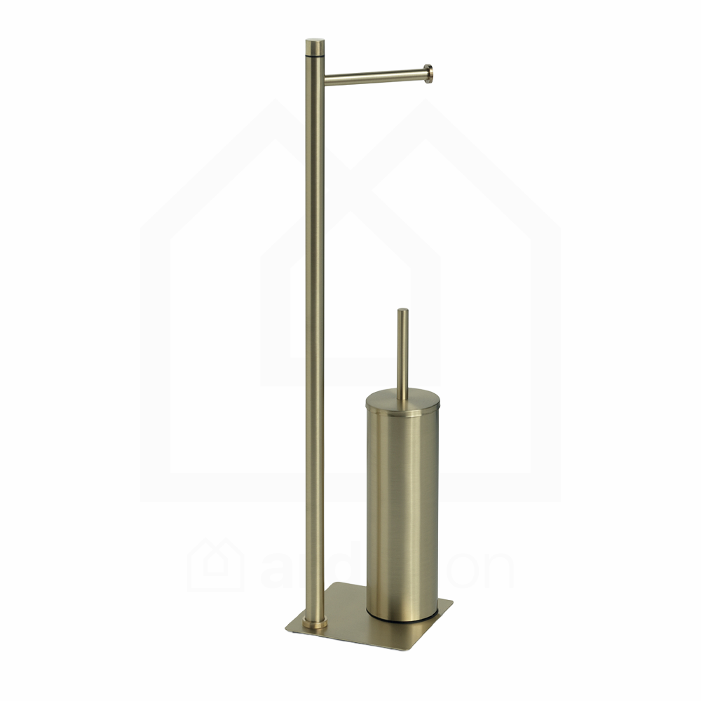 Gedy Trilly stojeći držač za wc četku i toalet papir zlatni TR32-88