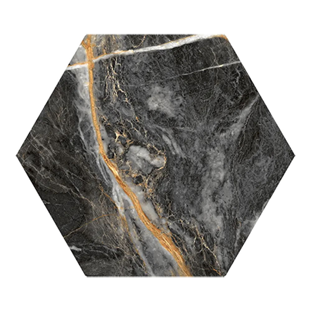 Oset Marquina Gold Hex 20×24