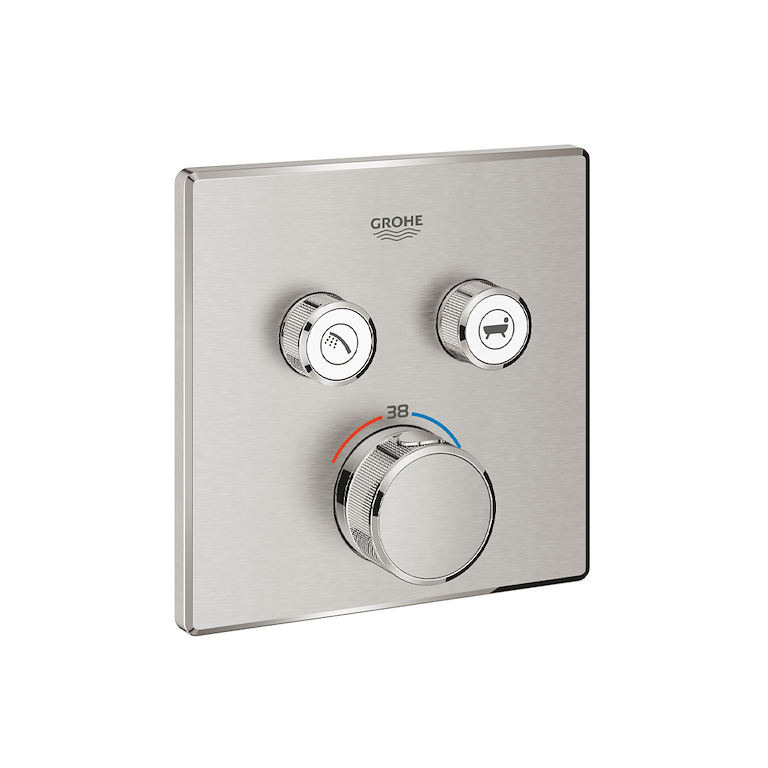 Grohe Grohtherm Smartcontrol termostat za skrivenu ugradnju sa dva izlaza supersteel 29124DC0