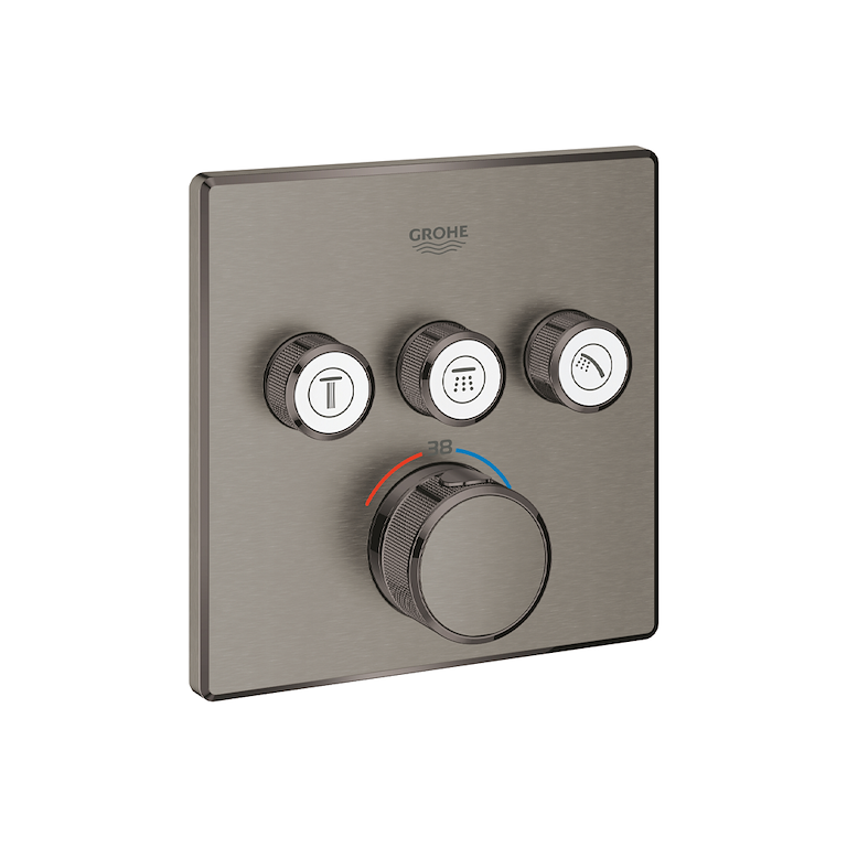 Grohe Grohtherm Smartcontrol termostat za skrivenu ugradnju sa tri izlaza brushed hard graphite 29126AL0