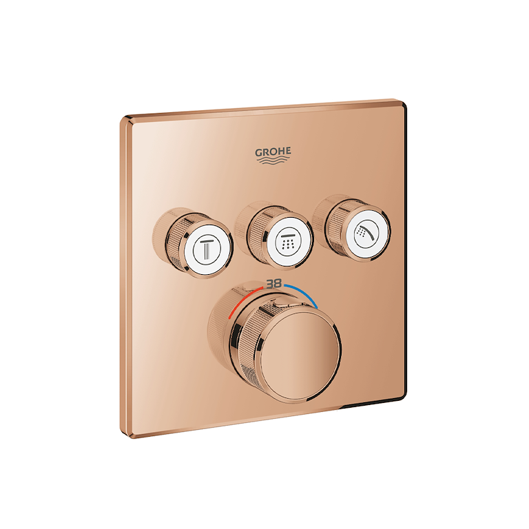 Grohe Grohtherm Smartcontrol termostat za skrivenu ugradnju sa tri izlaza Bronze – Warm Sunset 29126DA0