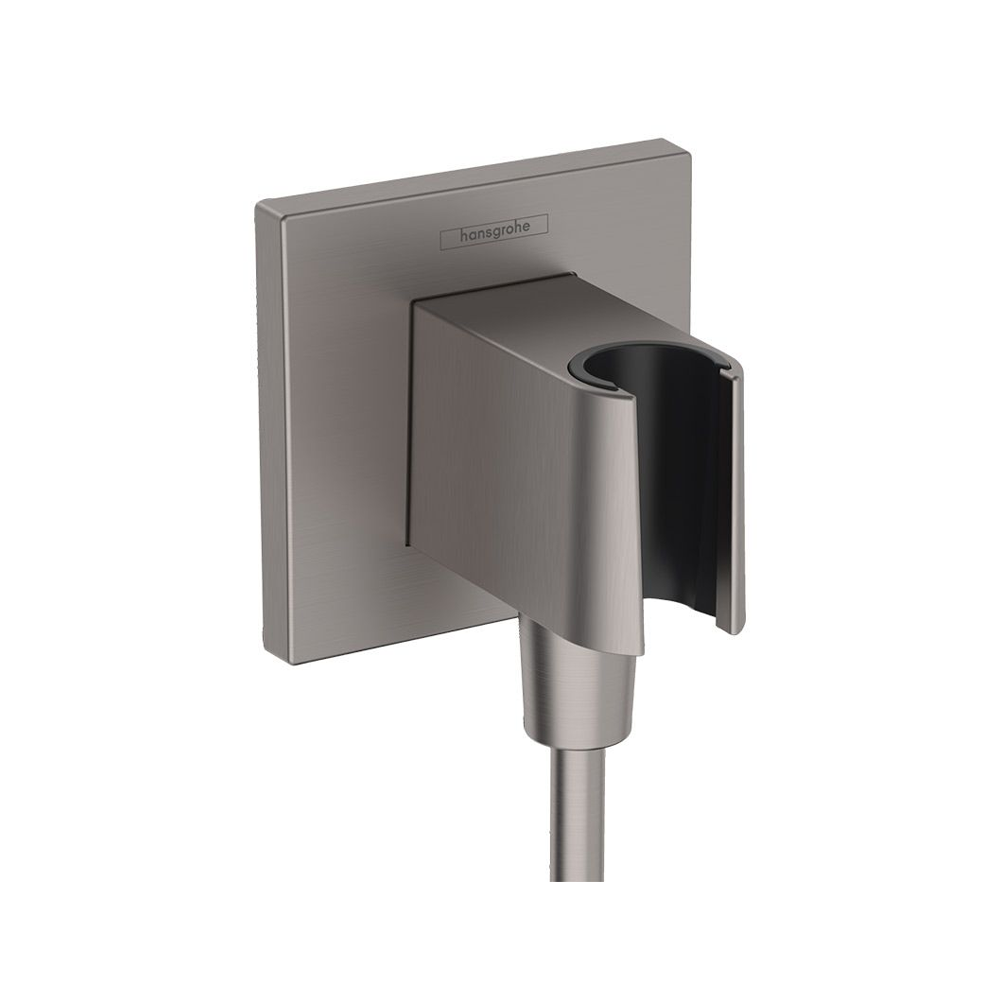 Hansgrohe Fixfit E priključak za tuš crevo sa držačem za tuš Brushed Black Chrome 26889340