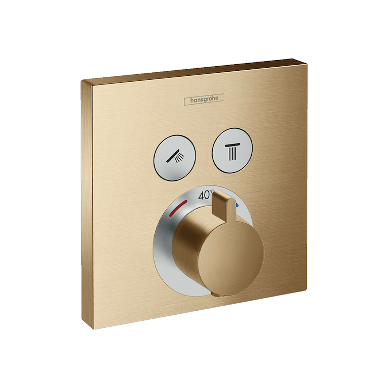 Hansgrohe ShowerSelect mešač termostatski za tuš kadu 2 funkcije Brushed bronze 15763140
