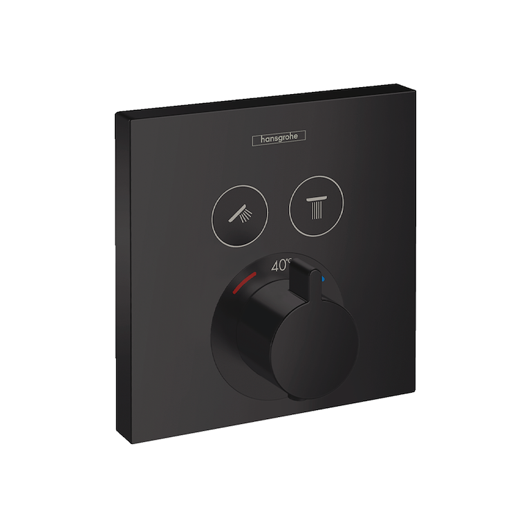 Hansgrohe ShowerSelect mešač termostatski za tuš kadu 2 funkcije Matt black 15763670