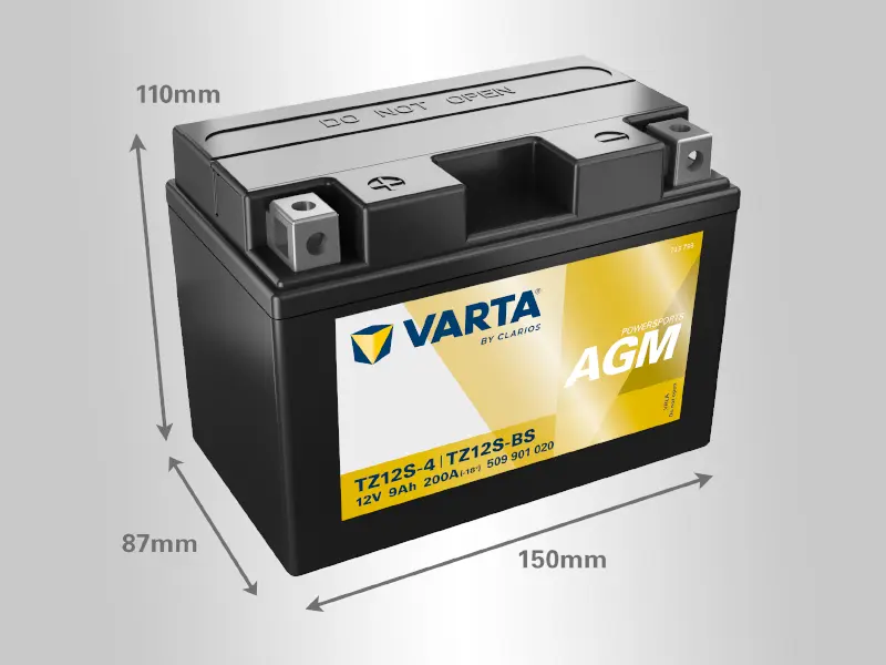 Varta Akumulator Powersports AGM TTZ12S-BS, 12V, 9Ah, L+