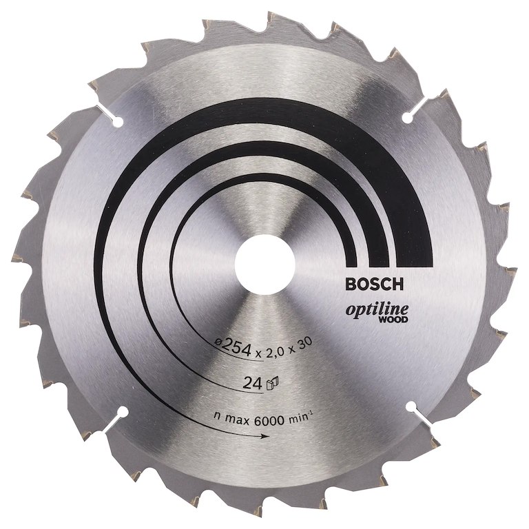 Bosch List kružne testere Optiline Wood 2608640434, 254 x 30 x 2,0 mm, 24