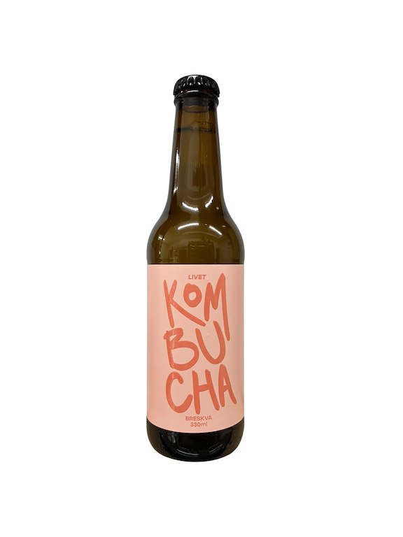 KOMBUCHA FERMENTISANO GAZIRANO PIĆE SA UKUSOM BRESKVE 330ML