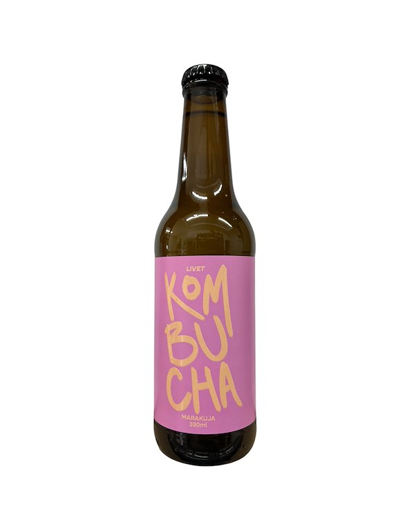 KOMBUCHA FERMENTISANO GAZIRANO PIĆE SA UKUSOM MARAKUJE 330ML